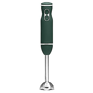 Chefman Immersion Stick Hand Blender with Stainless Steel Blades, Powerful Electric Ice Crushing 2-Speed Control Handheld Food Mixer, Purees, Smoothies, Shakes, Sauces & Soups, Forest