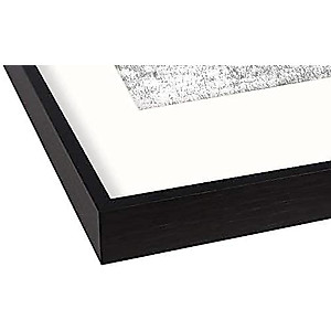 Golden State Art, 16x20 Black Picture Frame Displays Photo 11x14 with Mat or 16 x 20 Without Mat for Wall Mounting, Classic Satin Aluminum Frames with Real Glass (Pack of 1)