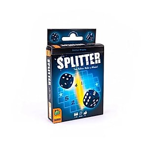 Splitter Dice Game - A Symmetrical Challenge of Numbers and Strategy, Roll-and-Write Puzzle Game, Family Game for Kids and Adults, Ages 8+, 1-12 Players, 15 Minute Playtime, Made by Pandasaurus Games