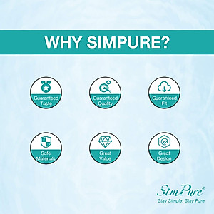 SimPure 5 Micron 10" x 2.5" Whole House CTO&PP Water Filters, Standard Whole House and 3-stage RO Filter Replacement Cartridge