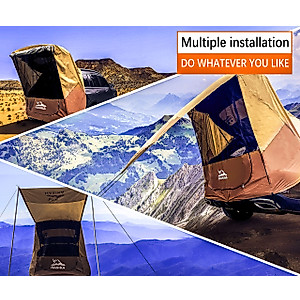 Hasika Camping Tent 2 Person Sun Shade Privacy Shelter Easy Set Up 120 Seconds Waterproof 3000MM UPF 50+ Yellow (Large)