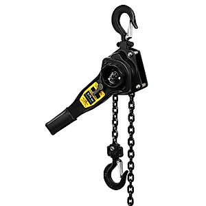 Manual Lever Hoist Come Along 3/4 TON 1650 LBS Capacity 10FT Lift 2 Heavy Duty Hooks Commercial Grade Steel for Lifting Pulling Construction Building Garages Warehouse Automotive Machinery
