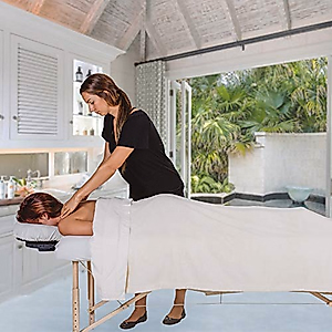 EARTHLITE Premium Fleece Blanket – Extra Soft Brushed Micro-Fleece, Reversible, Machine-Washable, Massage Table Blanket/Bed Blanket (60" x 90"), Cream