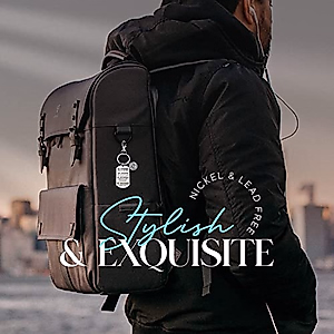 MOM & THREE DAUGHTERS US Air Force Keychain – Inspirational Military Keychain for Men and Women – Perfect Military Gifts for Deployed Military, Graduation, or Retirement – Silver-Toned Charm