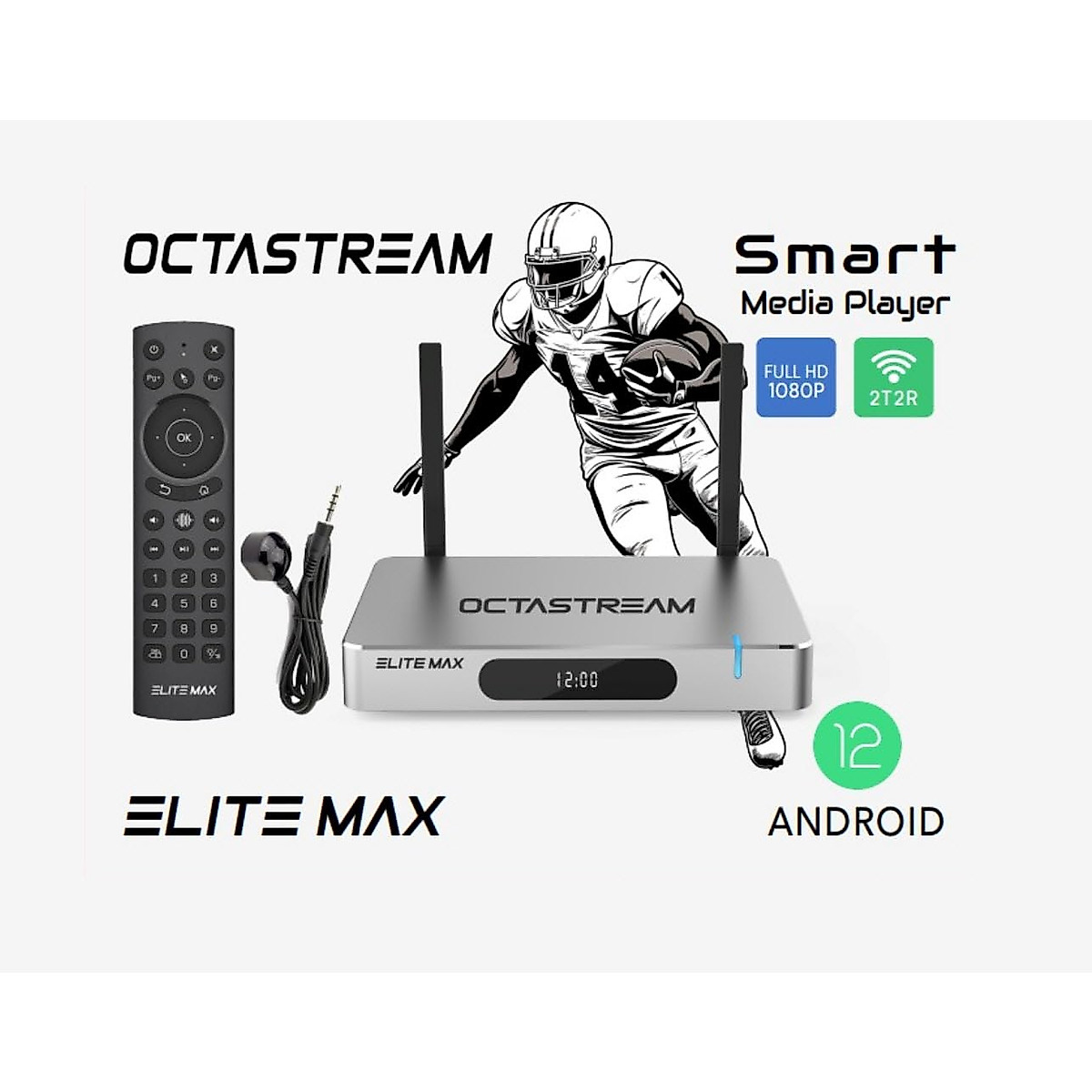 New OctaStream Elite Max Latest Technology Android TV Box 2025, Android Tv Box, Voice Control Remote, 6K with 4Gb RAM & 64 GB Media Player