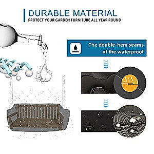 Porch Swing Cover, Hanging Porch Swing Cover Waterproof, Outdoor Hanging Swing Cover, Cover for Porch Hanging Swing - Black (73 * 30 * 28/20inch)