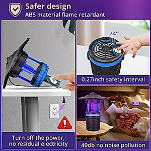 POWIFY Mosquito Trap Outdoor, Bug Zapper with Fluorescent UV Light, Mosquito Zapper with Suction Fan and 1000V Grid Combination, Fly Trap Mosquito Killer for Gnat, Moth, Flying Insect (Without Stand)