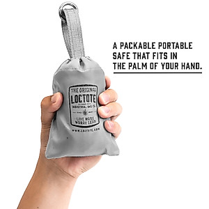 LOCTOTE AntiTheft Sack 3L | Portable Travel Safe | Cut-Resistant, RFID Blocking and Water Resistant | Beach Bag with Lock | Beach Safe | Travel Pouch | Beach Lock Box for Valuables and Personal Items