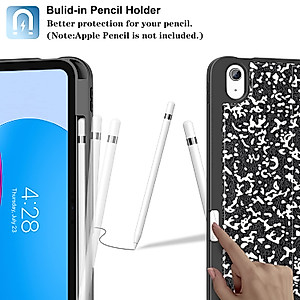Supveco Case for ipad 10th Generation 10.9 Inch 2022 with Pencil Holder-[Multi Viewing Angles+Auto Wake/Sleep], Premium Folio Stand Case with Soft TPU Back Cover for iPad 10th Gen 2022-Book
