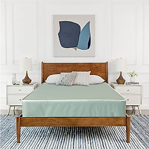 Greaton, 9-Inch Medium Firm Water-Resistance Vinyl Innerspring Mattress, Experience Superior Support and Comfort with Clean and Safe Sleep, Full, Green