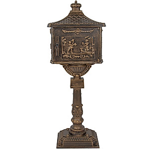 Polar Aurora Mailbox Cast Aluminum Bronze Mail Box Postal Box Security Heavy Duty New