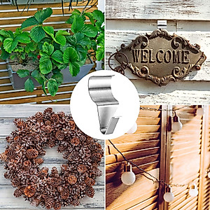 10pcs Siding Hooks for Hanging Outdoor, Stainless Steel No Hole Needed Siding Clips to Hang Things, Vinyl Heavy Duty Command Hooks, Siding Hanger for Lights Garlands Signs