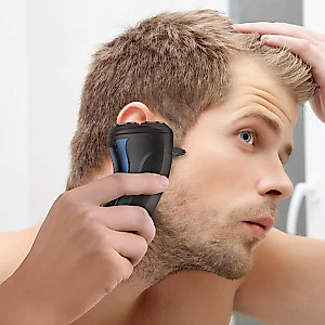 Electric Razor for Men, FLYCO Rechargeable Rotary Shaver, Waterproof IPX7, Wet & Dry Shaving Machines for Men with Pop-up Trimmer