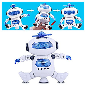 JTLB Robot Dancing Robot for Kids 22×14×9 360 Rotatable Lighting Dancing Humanoid Robot Toy Kid Children Playful Gift