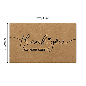 YPBEW Set Of 50 Thank You Cards Elegant Blank Inside For Order Business Cards Small Gift Cards For Shop Keeper