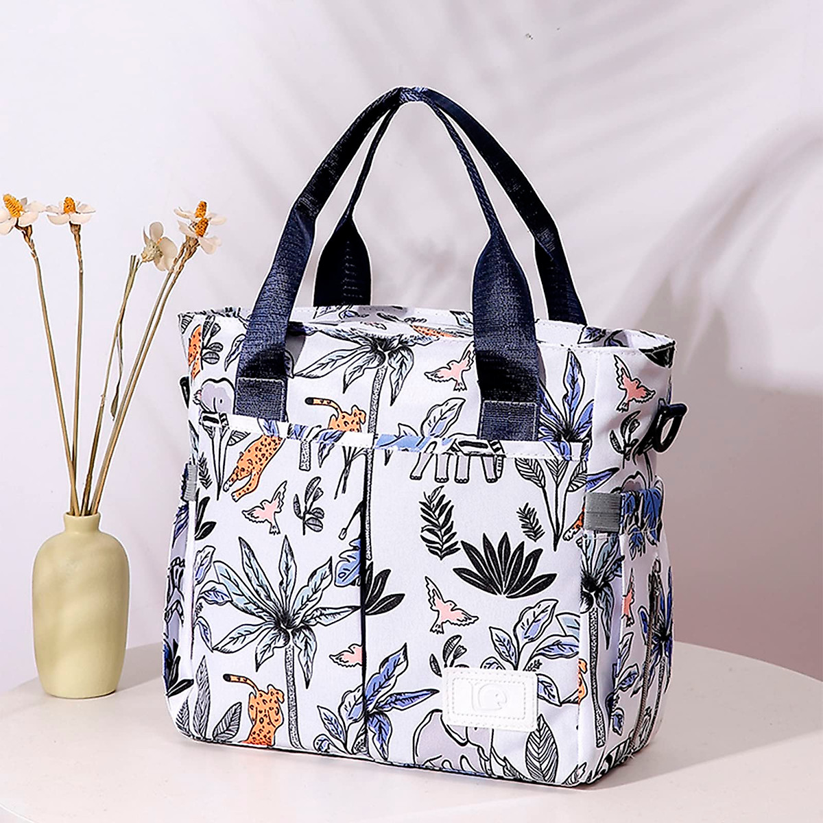 GUANGCAIJIA Baby Diaper Bag Large Shoulder Tote Organizer for Girls Cute Newborn Hospital Dad Mom Travel Nursery Handbag (pink)