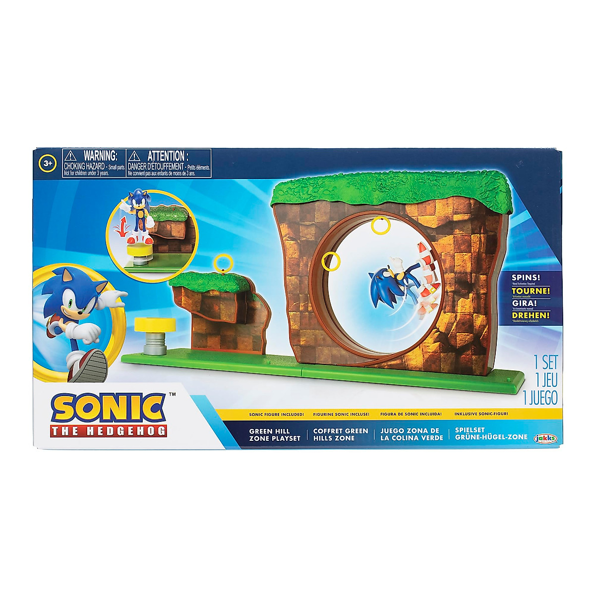 Sonic The Hedgehog Green Hill Zone Playset with 2.5" Sonic Action Figure