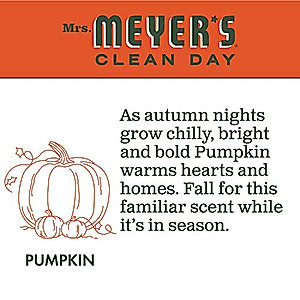 Mrs. Meyer's Soy Aromatherapy Candle, 25 Hour Burn Time, Made with Soy Wax and Essential Oils, Pumpkin, 4.9 oz