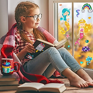 Zonon Gem Diamond Painting Kit for Kids, 26 Pieces Diamond Painting Stickers with DIY Painting Tools to Create Your Own Magical Stickers Cute Art and Crafts for Girls Boys