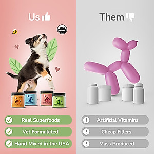 Organic Coconut Oil Pet Supplement for Dogs and Cats - Safe, Natural Skin and Coat Support with Cold Pressed Extra Virgin Coconut Oil - Itchy Skin, Dry Cracked Noses & Dry Skin Treatment - Made in USA