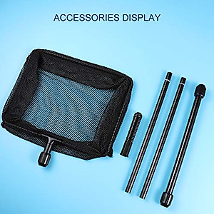 POPETPOP Extendable Fishing Net Plastic Pole Handle Telescopic Landing Net Tuck Net for Fish Tank Lakes Ponds (Size L)