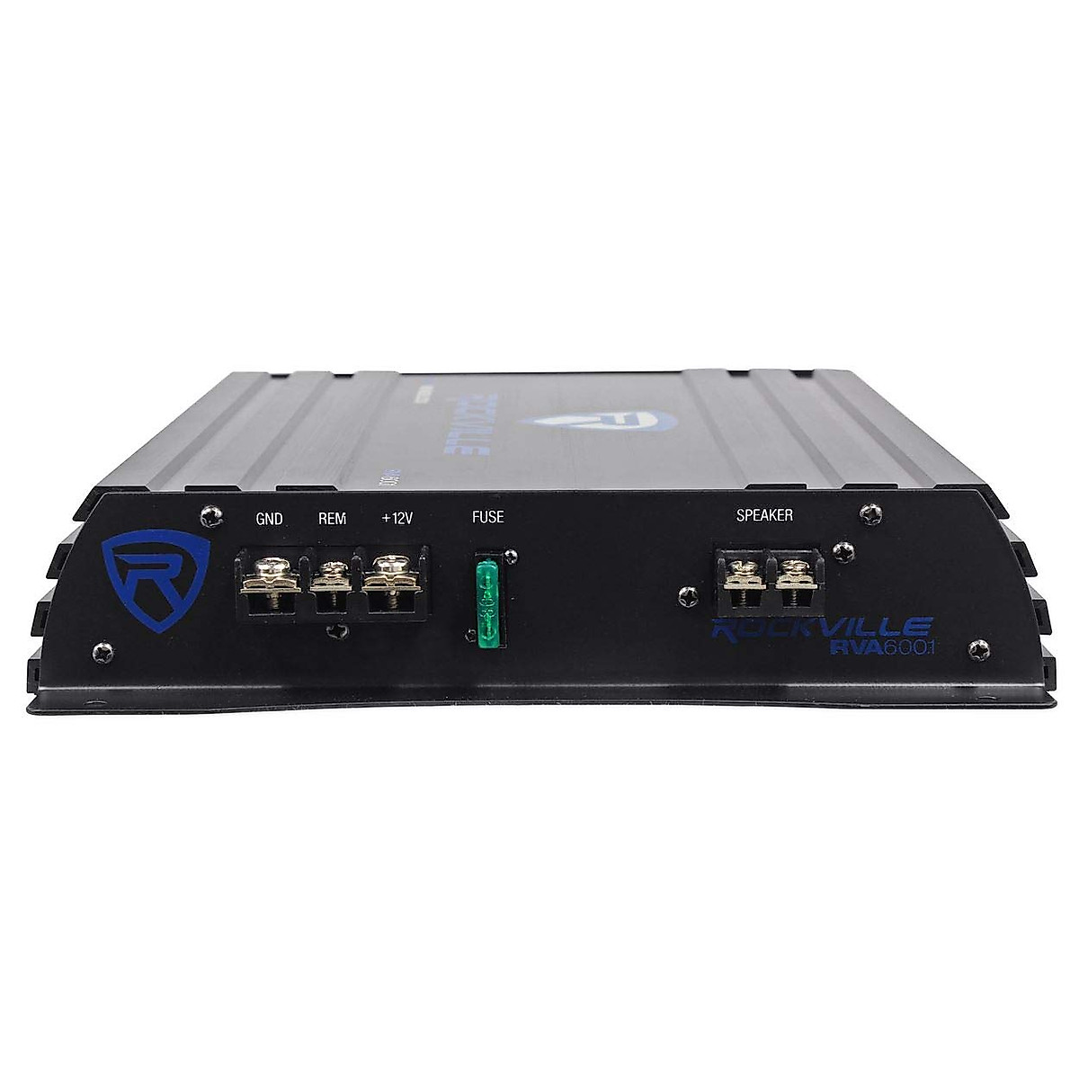 Rockville RV8.2A 800 Watt Dual 8" Car Subwoofer Enclosure+Mono Amplifier+Amp Kit black