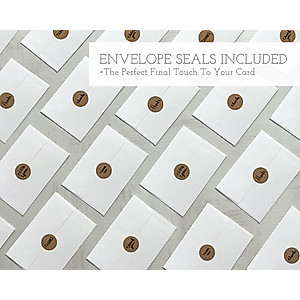 Sugartown Greetings Cute & Colorful Chickens Thank You Note Cards Set - 24 Chicken Thank You Cards with Envelopes - Includes Kraft Sticker Seals