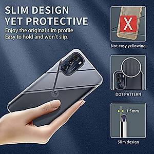 Bokoo Crystal Clear Moto G 5G 2022 Case.Soft Slim Fit Transparent Plastic TPU Protective Silicone Cover Phone Cases for Moto G 5G 2022 [Slim Thin & Comfort Grip] [Shockproof]