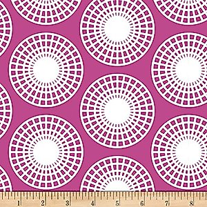 Art Gallery Fabrics Art Gallery Boardwalk Delight Ferris Wheel Fabric, Fuchsia