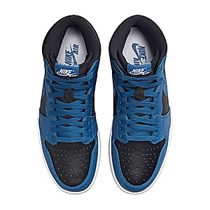 Jordan Mens Air 1 High OG 555088 404 Dark Marina Blue - Size 10