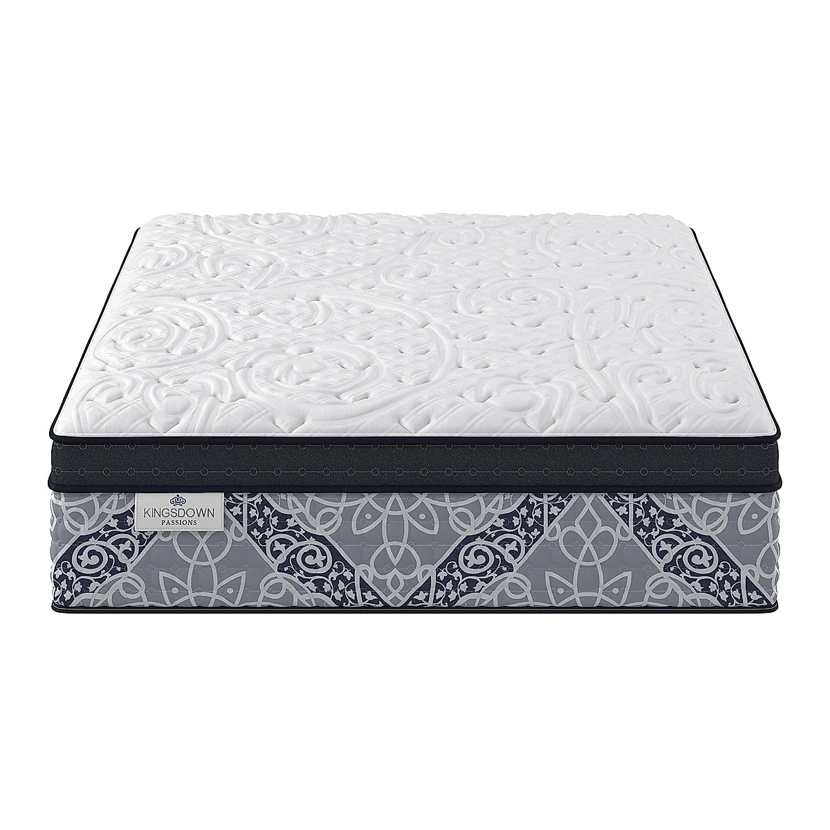 Kingsdown Passions Kelbrooke 16" Plush Euro Pillow Top Hybrid Mattress California King, Cool Gel Memory Foam Layer Motion Isolation Quilted Top Premium Mattress