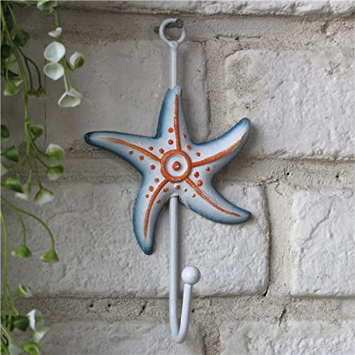 Cabilock 12pcs Kitchenrandom Lifebuoy Iron Coat Decorations Random Decor Hanger Star Decoration or Nautical Rustic Hat Metal Towel Wall Hanging Beach Mediterranean Hooks Key Sea Themed