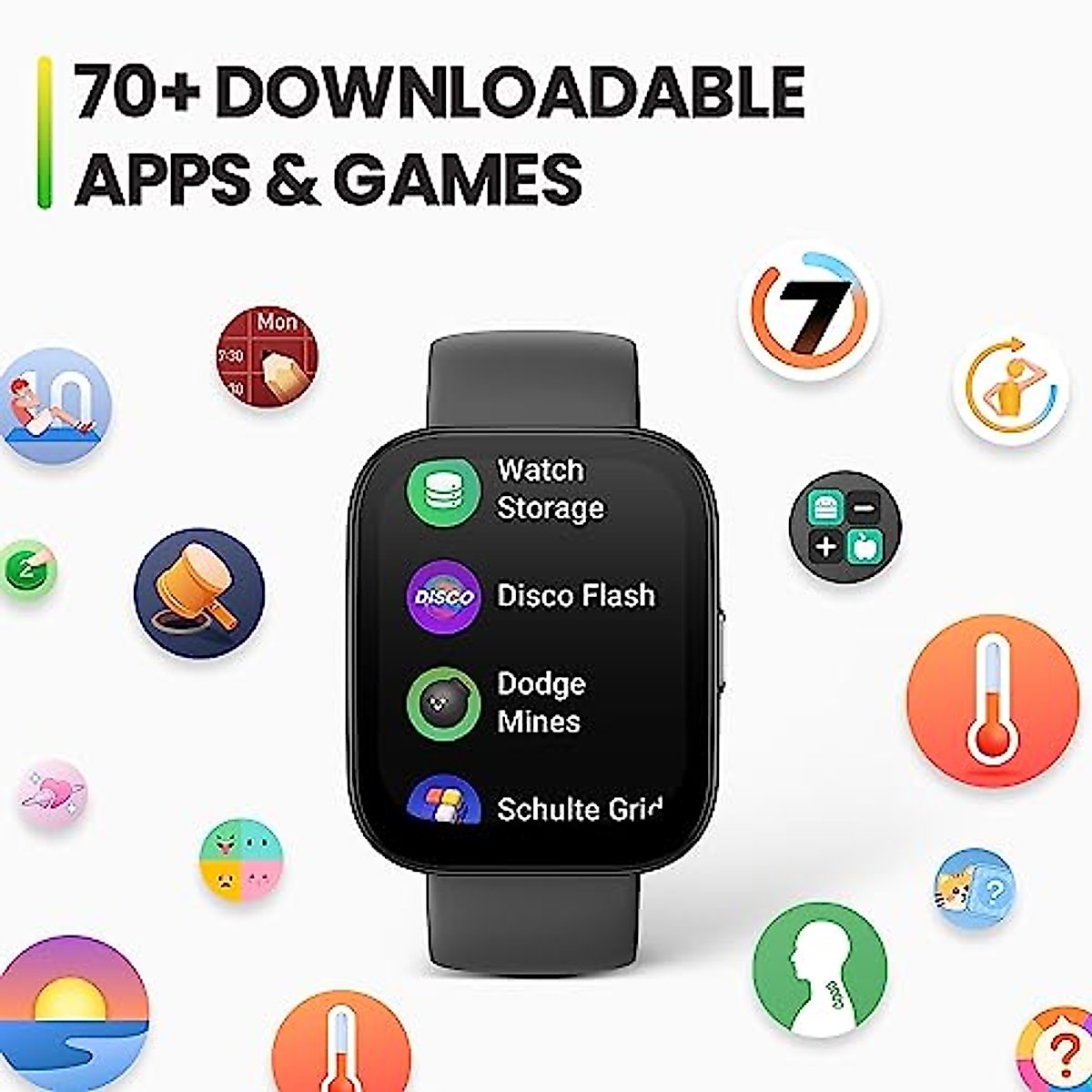 Amazfit Bip 5 Smart Watch 46mm, GPS, Bluetooth Calling, 10-Day Battery, Step Tracking, Heart-Rate Monitoring & VO2 Max, Sleep & Health Monitoring, Alexa Built-in, AI Fitness App(White)