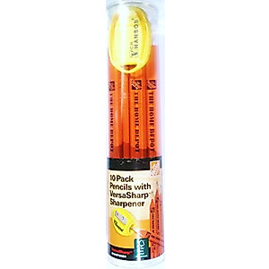 Home Depot Marking Pencil with VersaSharp Sharpener, 10 Pack - 100% Wood FSC C006583 - Made in USA