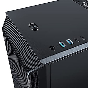 Phanteks Eclipse P300A (PH-EC300ATG_BK01) high airflow full-metal mesh design, compact ATX Mid-tower, 120mm black case fan, Black