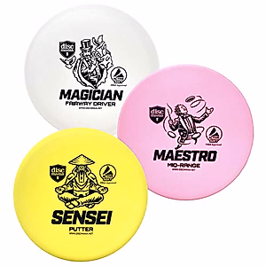 Discmania Active Soft Disc Golf Set of 3 – Includes Disc Golf Putter, Mid-Range and Driver, Frisbee Golf Disc Set, Disc Golf Starter Set (Colors Will Vary)
