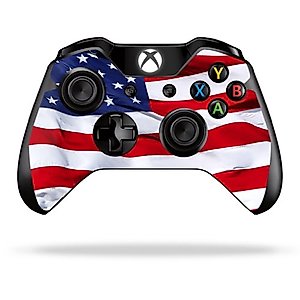 MightySkins Skin Compatible with Microsoft Xbox One or One S Controller - American Flag | Protective, Durable, and Unique Vinyl wrap Cover | Easy to Apply, Remove, and Change Styles | Made in The USA