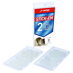 JT Eaton 155N Stick-Em Large Size Rat & Mouse Glue Trap - Reliable, Non-Toxic, and No-Mess