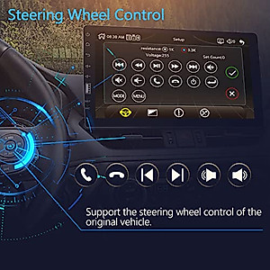 Single Din Apple Carplay Car Stereo with Android Auto, podofo 9" HD Touchscreen Bluetooth Car Radio Supports FM/AM Radio Mirror Link SWC,Car Audio Receivers with Backup Camera/External Mic/USB