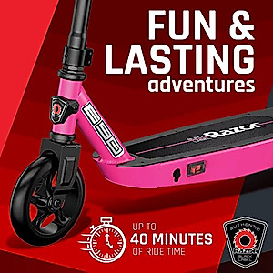 Razor Black Label E90 Electric Scooter for Kids Age 8 and Up, Power Core High-Torque Hub Motor, Up to 10 mph, All-Steel Frame