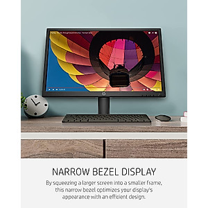 HP Newest 21.5" FHD Monitor, 1920x1080 VA Display, 75Hz Refresh Rate, 7ms Response Time, 3000:1 Contrast Ratio, TUV Certified Low Blue Light Mode, Ergonomic Tilt, HDMI & VGA Ports, VESA Mounting