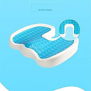 LLLY-Summer Cool Memory Foam Seat Cushion-Gel Buttocks Seat Cushion-Pain Relief,Pressure-Suitable for Office Chair Sedentary,Car-Gray