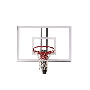 Goalsetter X454 In Ground Adjustable Basketball System with 54-Inch Glass Backboard and Flex Rim