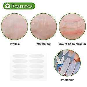 400Pcs Natural Invisible Single Side Eyelid Tape Stickers Medical-use Fiber Eyelid Lift Strip, Instant Eye Lift Without Surgery, Perfect for Uneven Mono-Eyelids, 100 Pairs Slim + 100 Pairs Wide