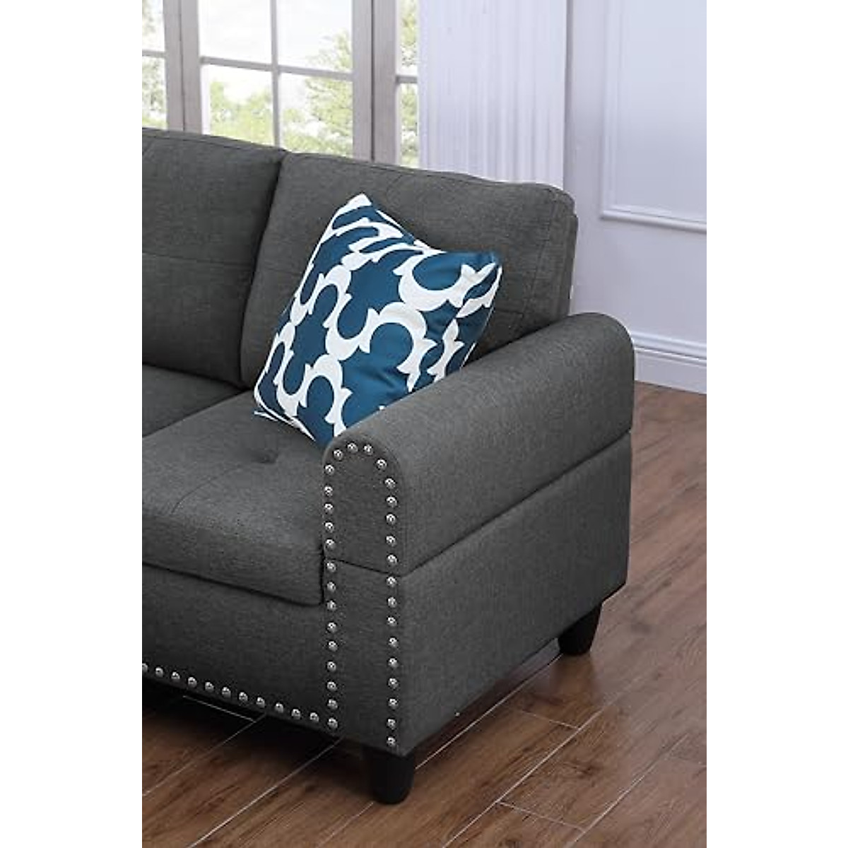 Devion Furniture EZO Sofas, Dark Gray