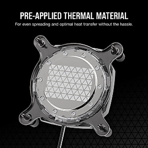 CORSAIR Hydro X Series XC7 RGB PRO CPU Water Block for Intel LGA 1700, 1200, 115X and AMD Socket AM4 (Copper Cold Plate, 110 MicroCooling Fins, 5V ARGB Motherboard Adapter Cable Included) Silver