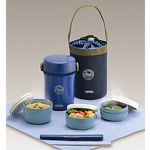 Thermos JBC-801 NVY Stainless Steel Lunch Jar, Approx. 0.6 Cups, Navy