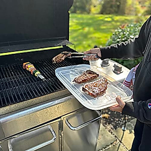 Outset 76204 Grill Prep Station With Lid, 15" x 10" x 2.6"