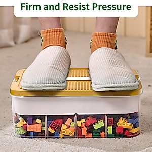POSHIGE Stackable Toys Organizer Storage Case, Stackable Storage Container with 16 Big Compartments, Storage Box Compatible with Lego Storage Organizer, Calico Critter, Hot Wheels, Mini Action Figures