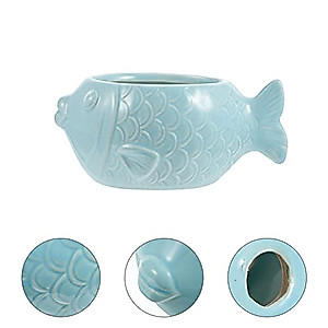 Happyyami 2pcs Stoneware Breathable Flowerpot Ceramic Plant Pots Animal Planter Cactus Succulent Planter Garden pots Small Plant pots Animal Plant vase Ceramic pots Flowers Bonsai Ceramics